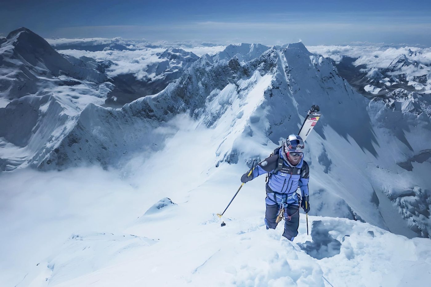 Historic achievement: Andrzej Bargiel skis down Everest from the summit ...